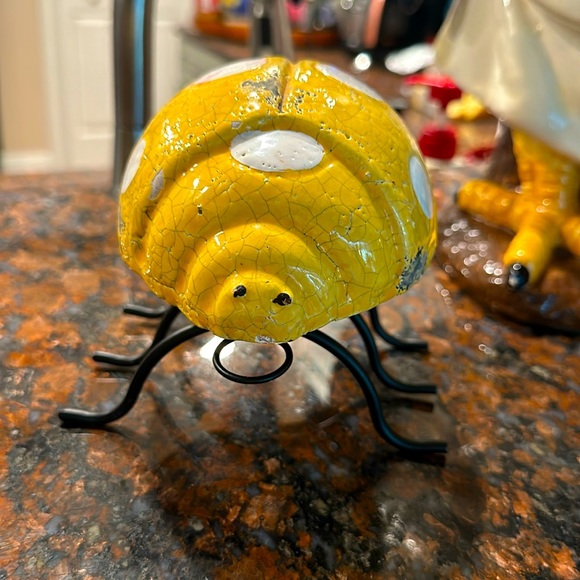 Accents | Yellow And White Polka Dot Lady Bug 7 By 6 Can Be Attached To ...